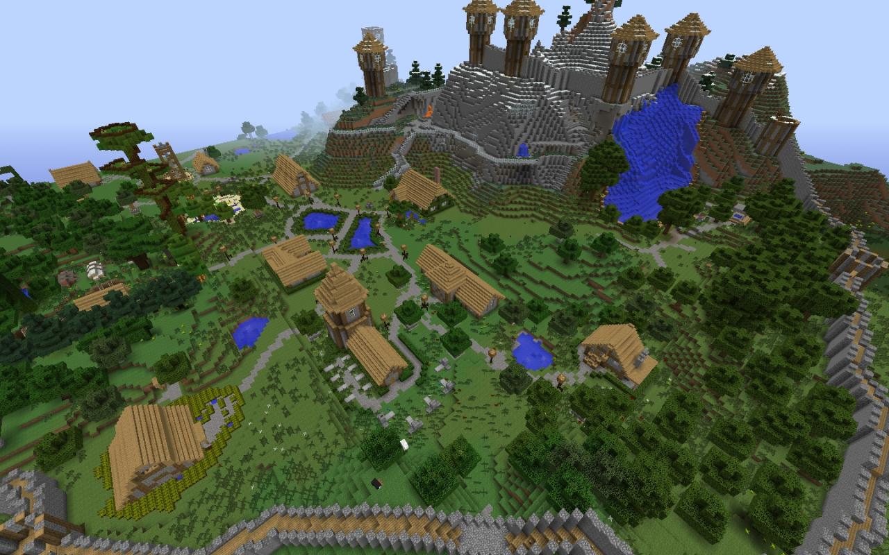 Village castle Minecraft Map