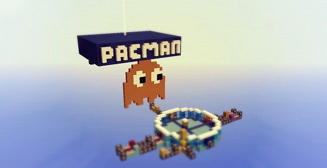 Functional Pacman Game Minecraft Map