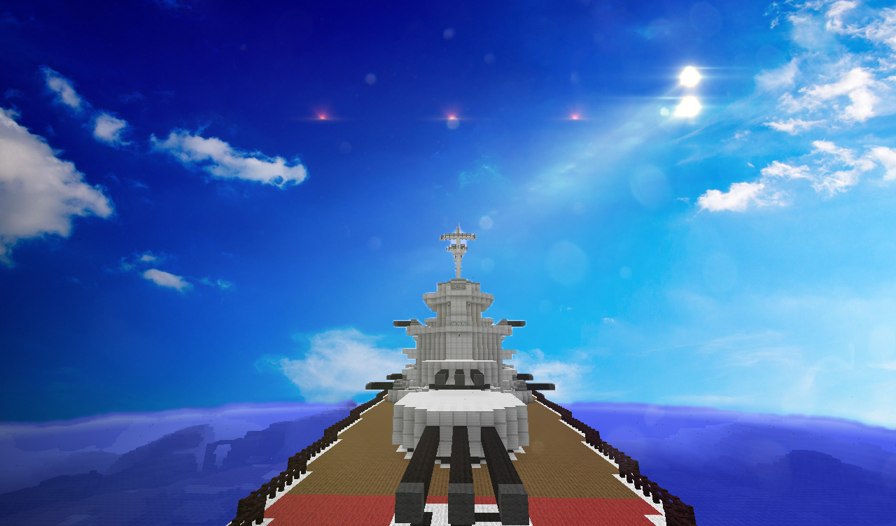 Large Historical WWII German Battleship Minecraft Map