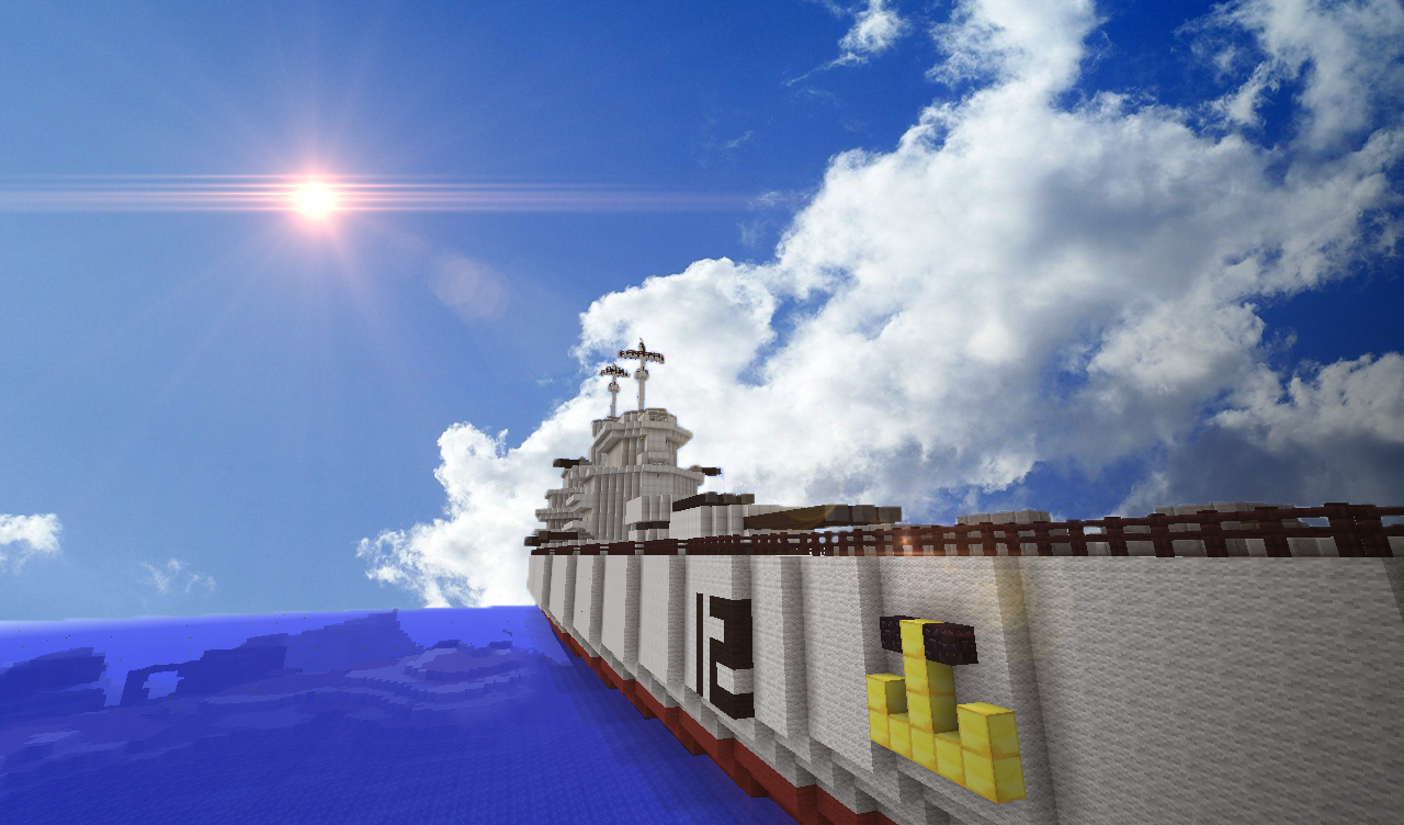 Large Historical WWII German Battleship Minecraft Map