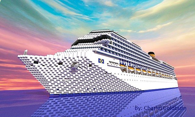Costa Concordia 1:1 Scale Real Cruise Ship [+Download] Minecraft Map