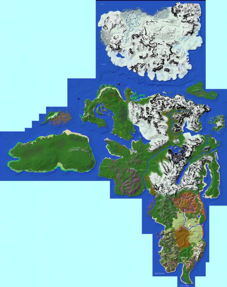 Cthulhu Mythos Fantasy Map 1.6.4 (8k x 10k - Biomes O Plenty Integrated ...