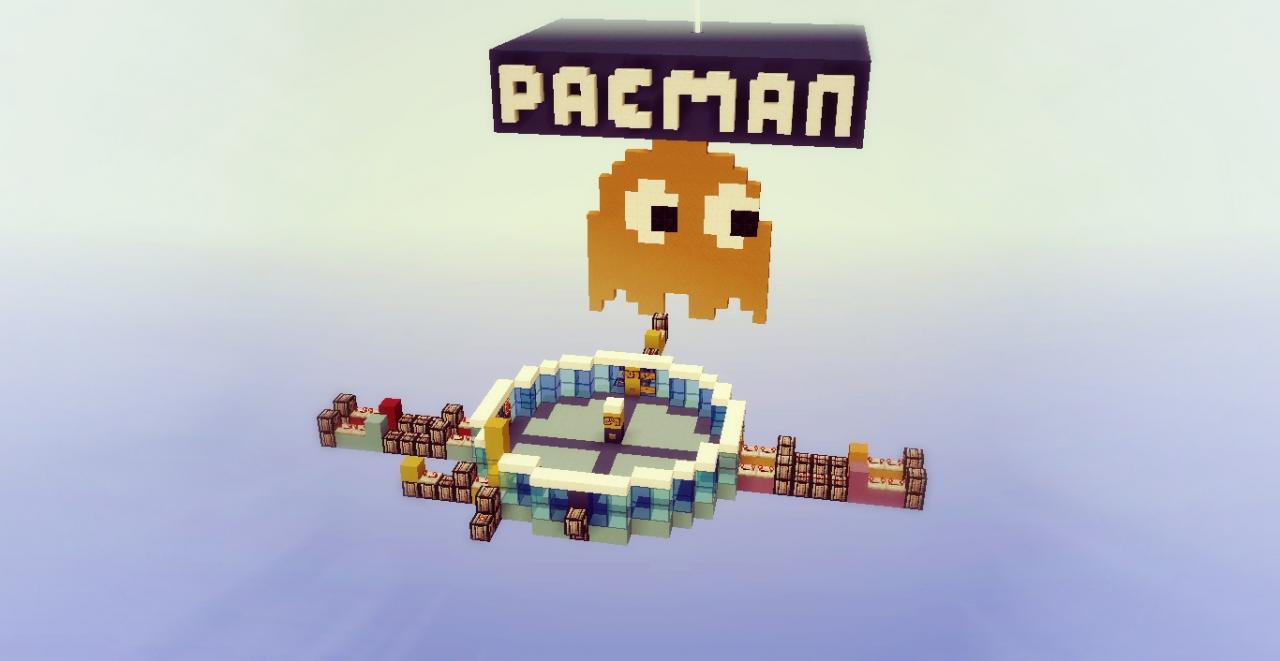 Functional Pacman Game Minecraft Map