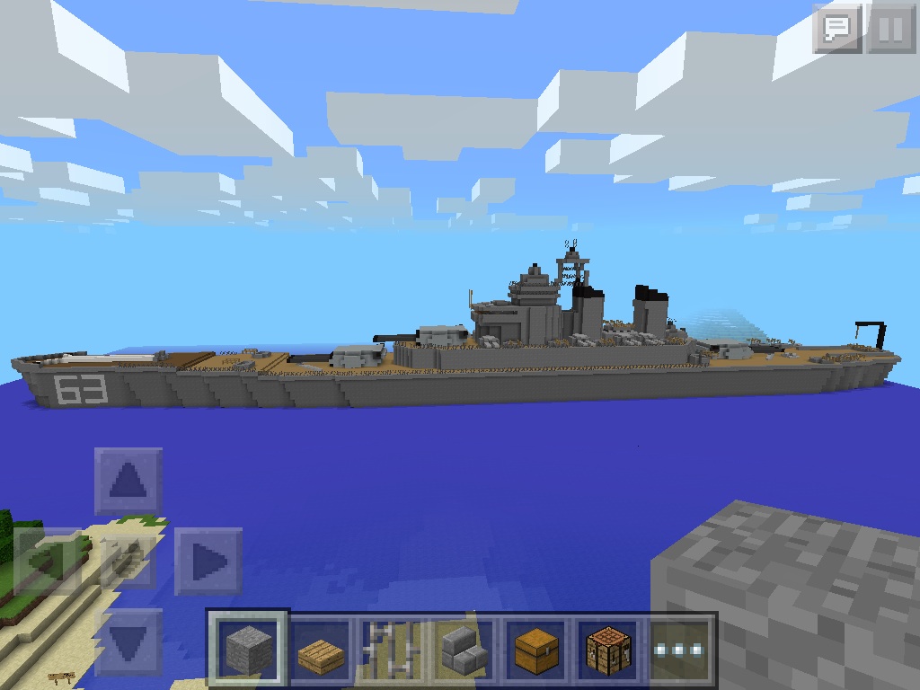 USS Missouri BB-63 Minecraft Map