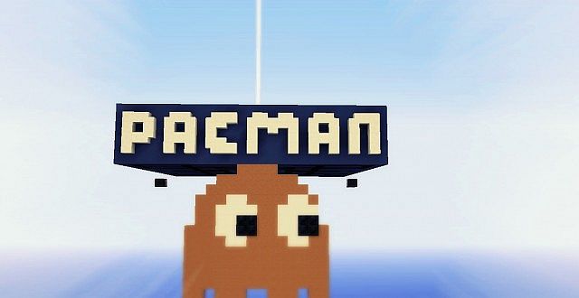 Functional Pacman Game Minecraft Map
