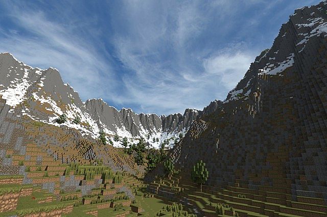 Realistic custom terrain Minecraft Map