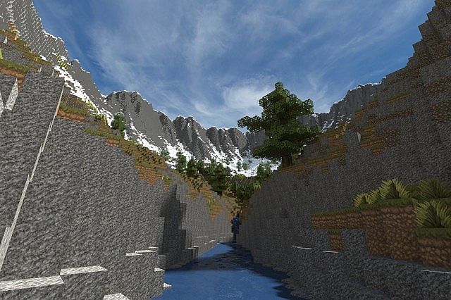 Realistic custom terrain Minecraft Map