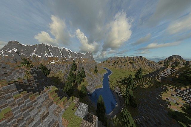 Realistic custom terrain Minecraft Map