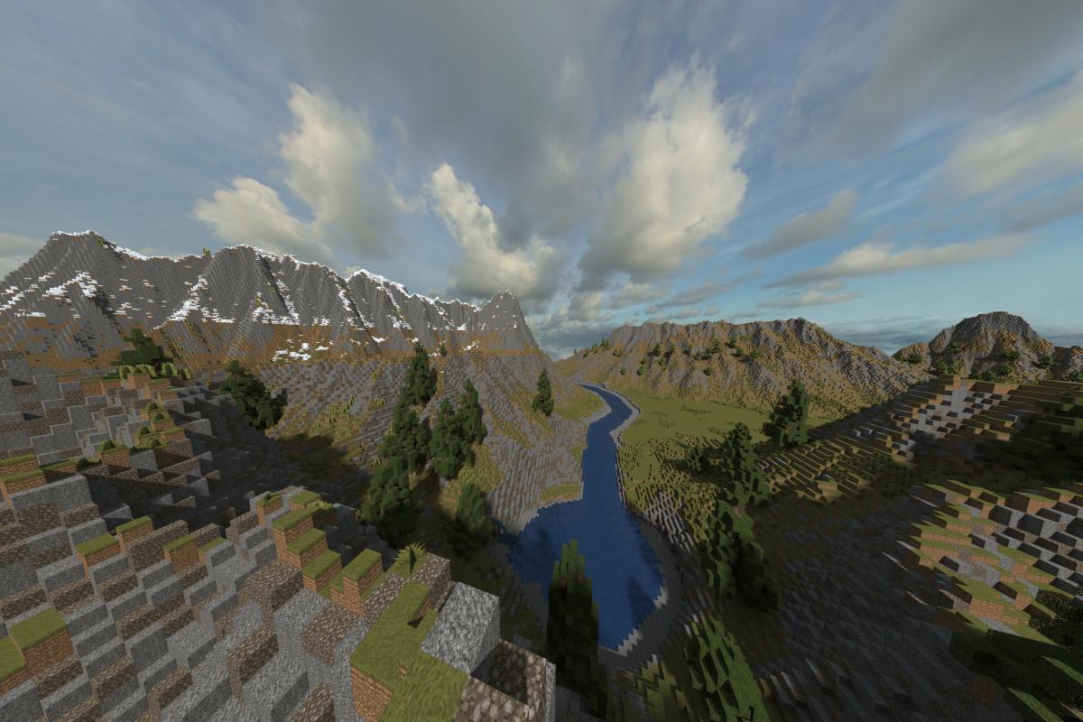 Realistic custom terrain Minecraft Map