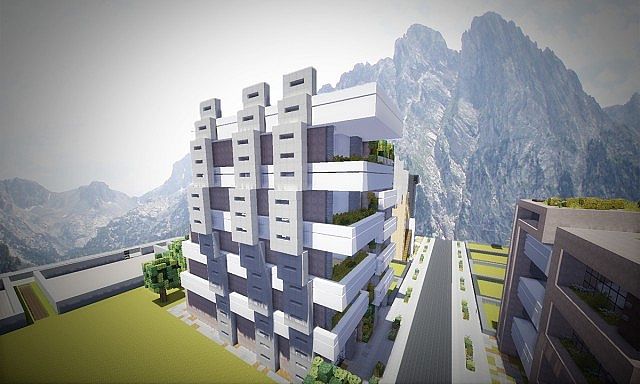 Modern/Minimal Rowhouse" - HalfPastNINE | Pop Reel Minecraft Map