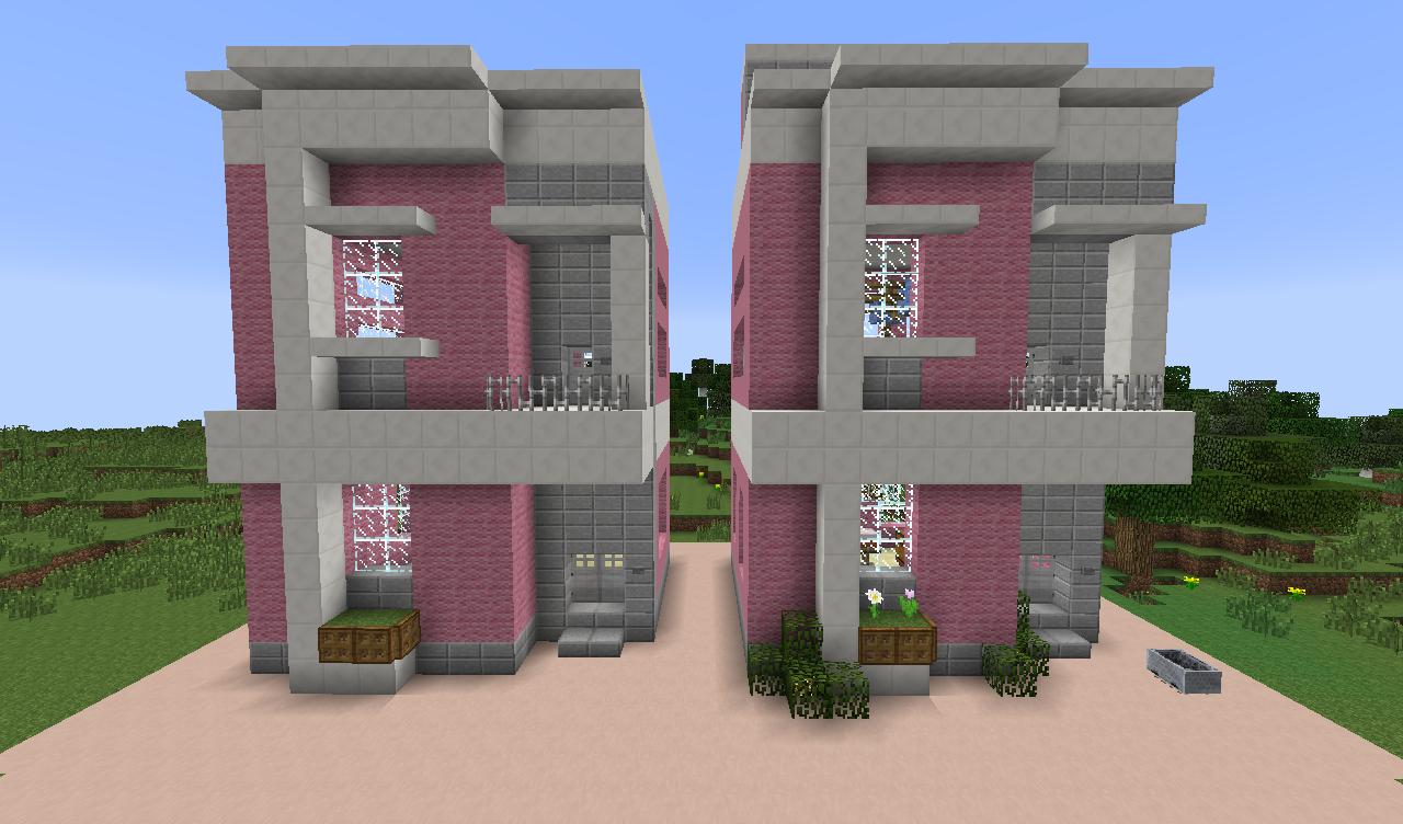 Barbie Pink Modren Townhouses Minecraft Map