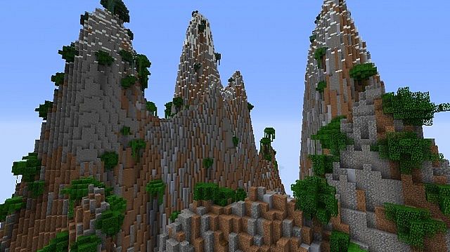 Extreme Mountain Creek - Custom Terrain Minecraft Map