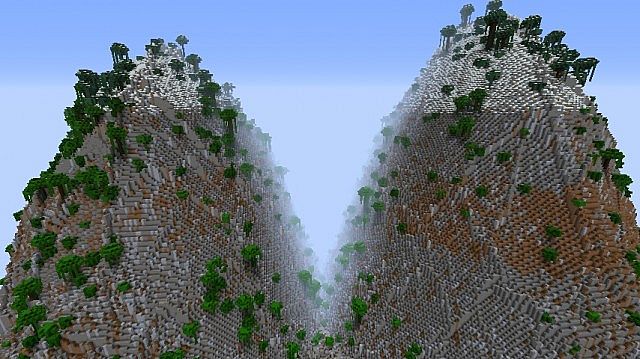 Extreme Mountain Creek - Custom Terrain Minecraft Map