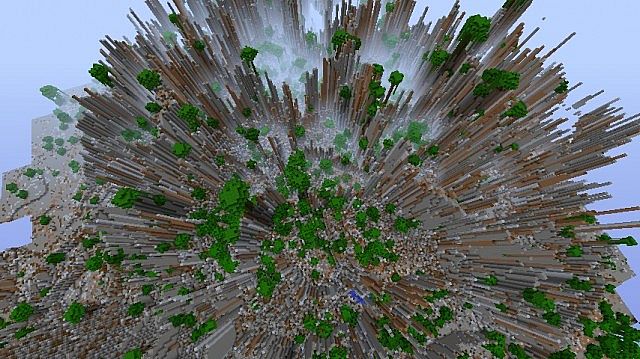 Extreme Mountain Creek - Custom Terrain Minecraft Map