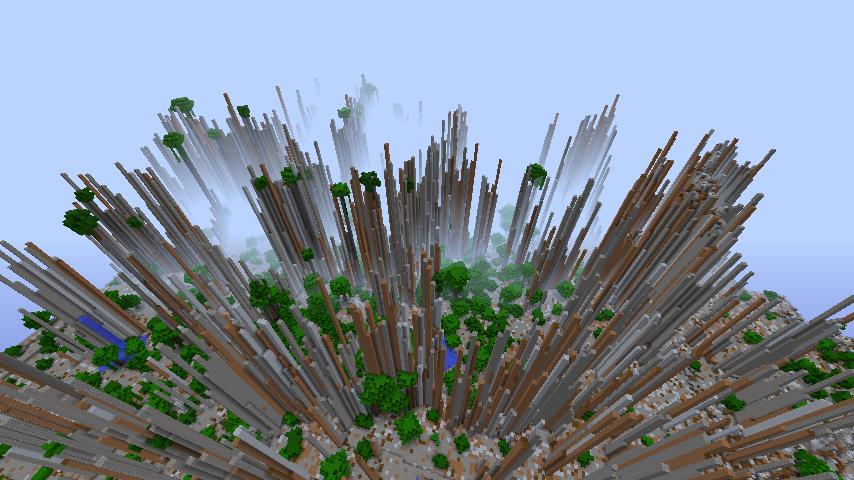 Extreme Mountain Creek - Custom Terrain Minecraft Map