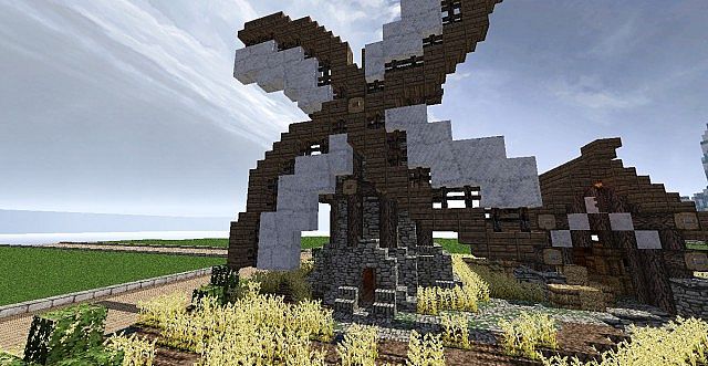 Medieval Windmill and Barn Minecraft Map