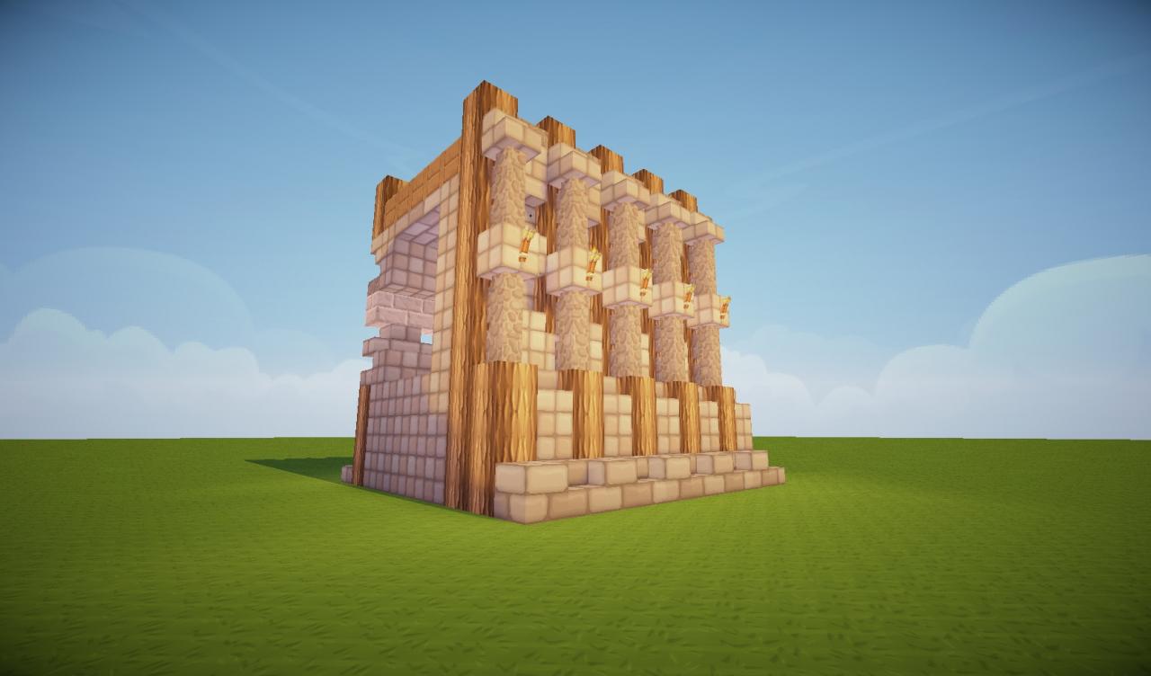 Medieval | Medieval Castle Wall [Schematic & World Save] Minecraft Map