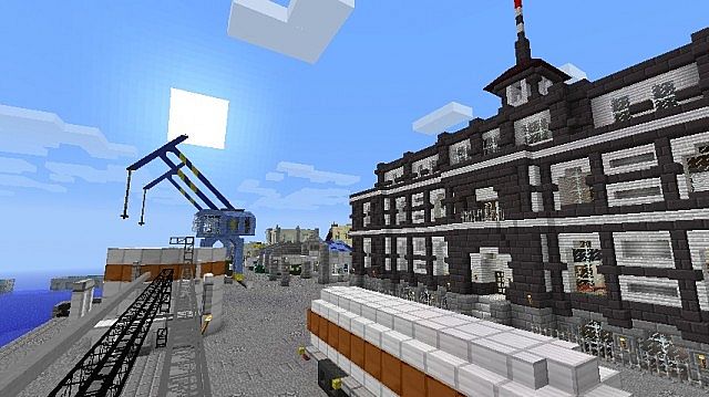 Giant modern harbour (SMP) - closed Minecraft Project