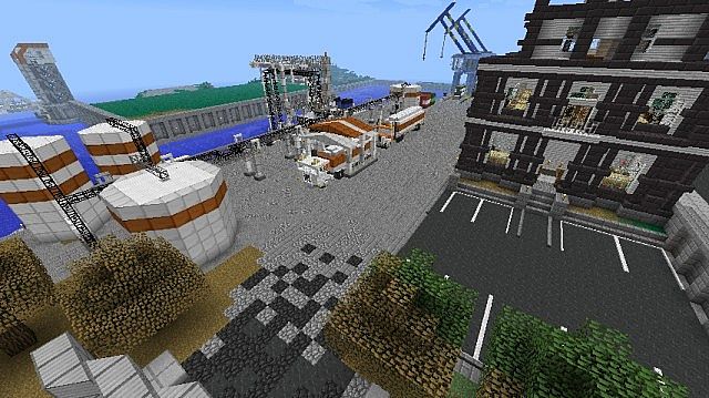 Giant modern harbour (SMP) - closed Minecraft Project