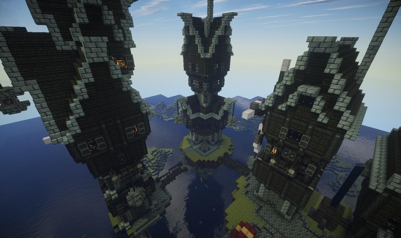 Floating Village Minecraft Map