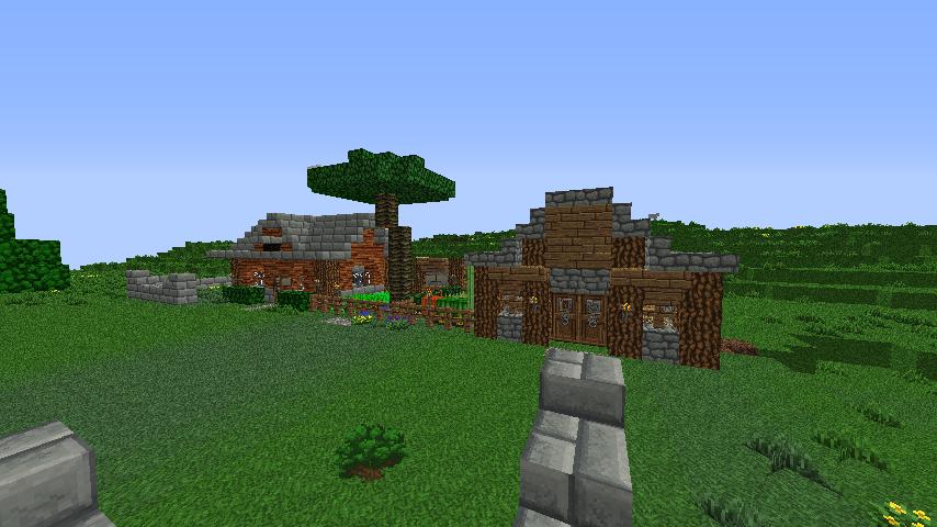 Small Wooden Cottage With Barn Minecraft Map