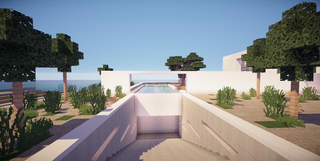 Coral Island Estate - Contemporary Beach House [WoK] Minecraft Map