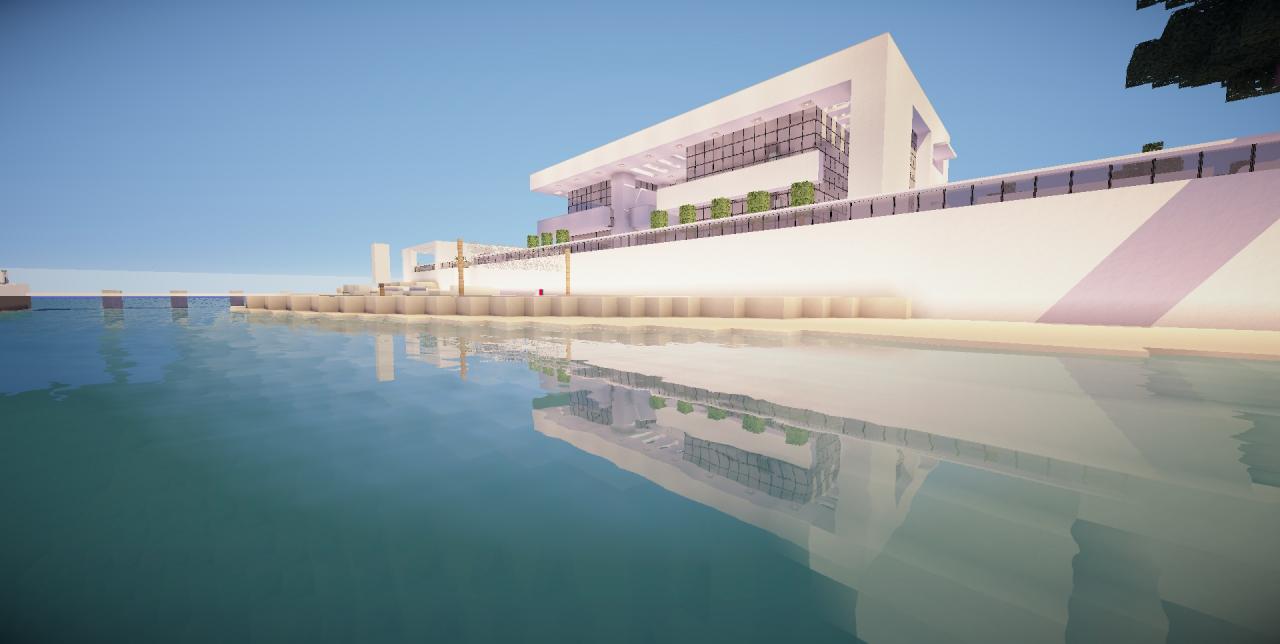 Coral Island Estate - Contemporary Beach House [WoK] Minecraft Map