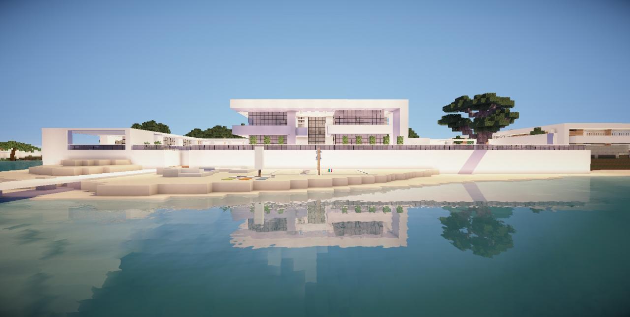 Coral Island Estate - Contemporary Beach House [WoK] Minecraft Map