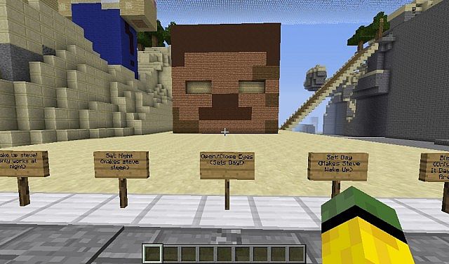 Steve Head (Redstone Controlled) Minecraft Map