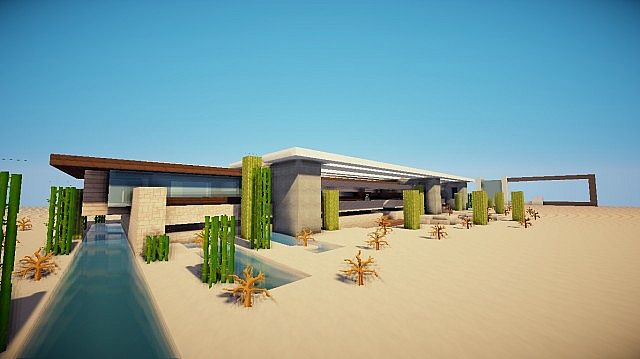 Modern Desert House Minecraft Project