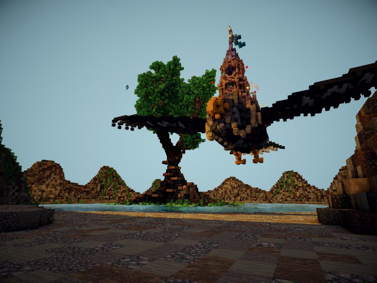 CloudSlide , the flying house Minecraft Map