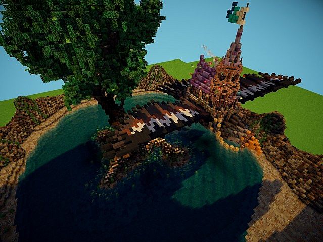 CloudSlide , the flying house Minecraft Map