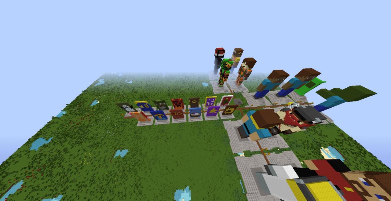 Statues Of Every Mob In the Game Minecraft Map