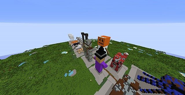 Statues Of Every Mob In the Game Minecraft Map