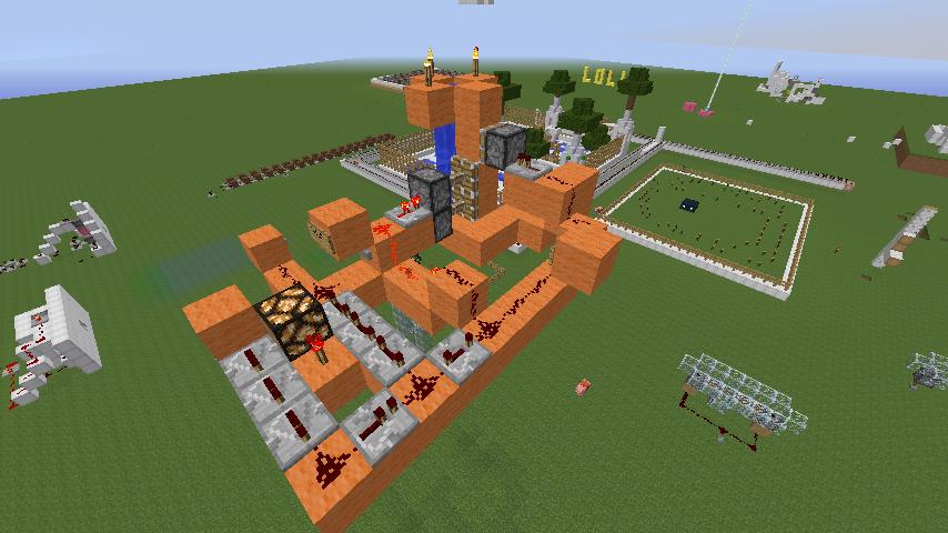 Piston door for a secret base Minecraft Map