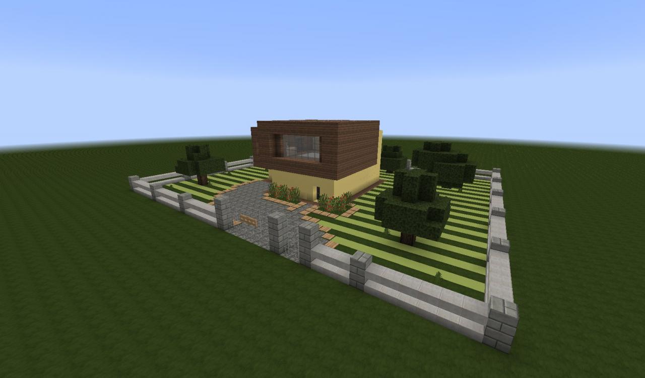 Modern Wood House Minecraft Map