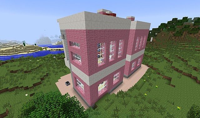Barbie Pink Modren Townhouses Minecraft Map