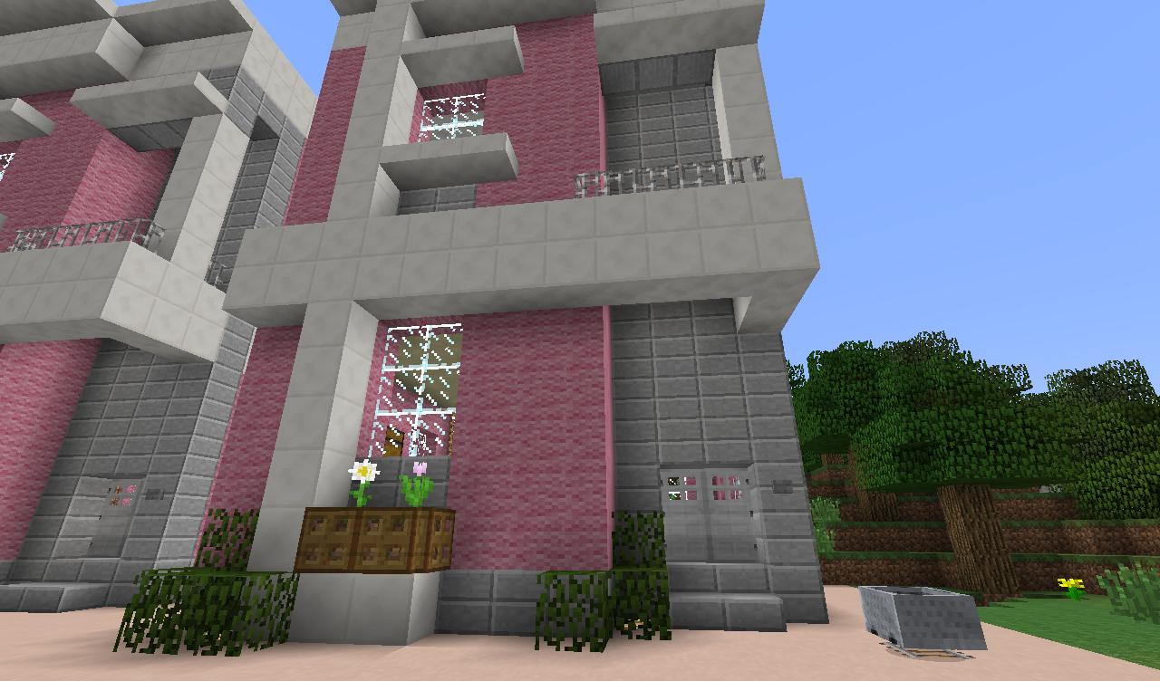Barbie Pink Modren Townhouses Minecraft Map