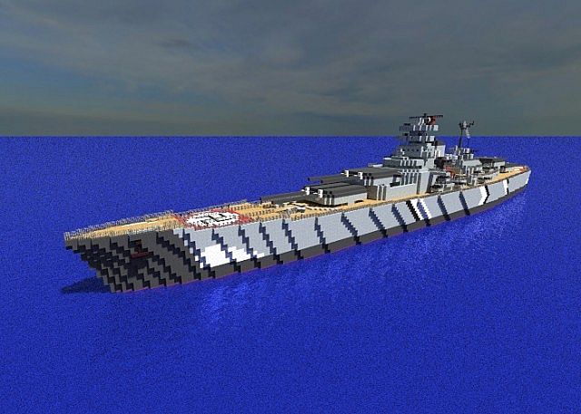 Battleship Bismarck [1:1 Scale WW2 Battleship!] Minecraft Map