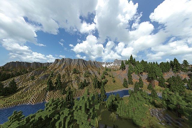 Realistic custom terrain Minecraft Map