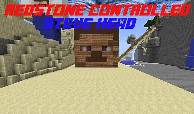 Steve Head (Redstone Controlled) Minecraft Map