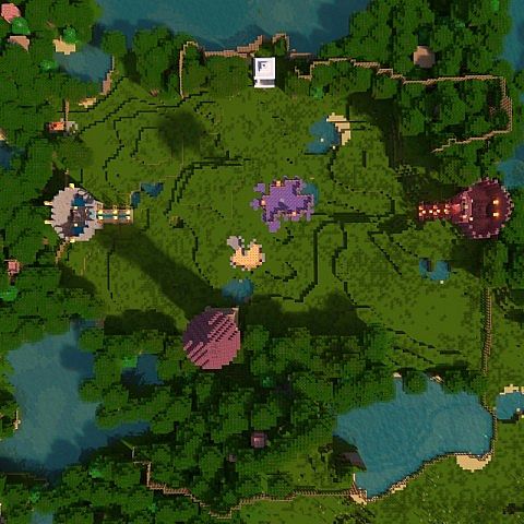 The arena of God and Bad Minecraft Map