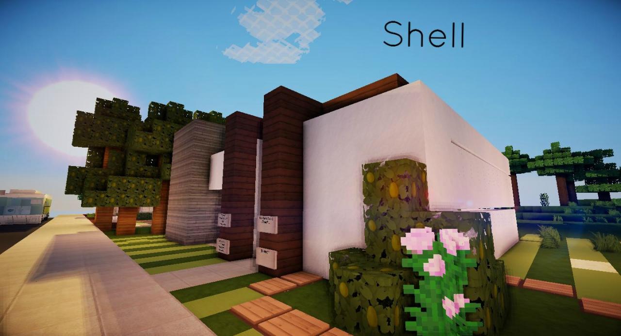 | Shell | A Small Modern Home Minecraft Map