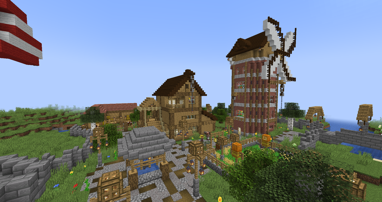 Plains Biome Extensive Starter Base Minecraft Map