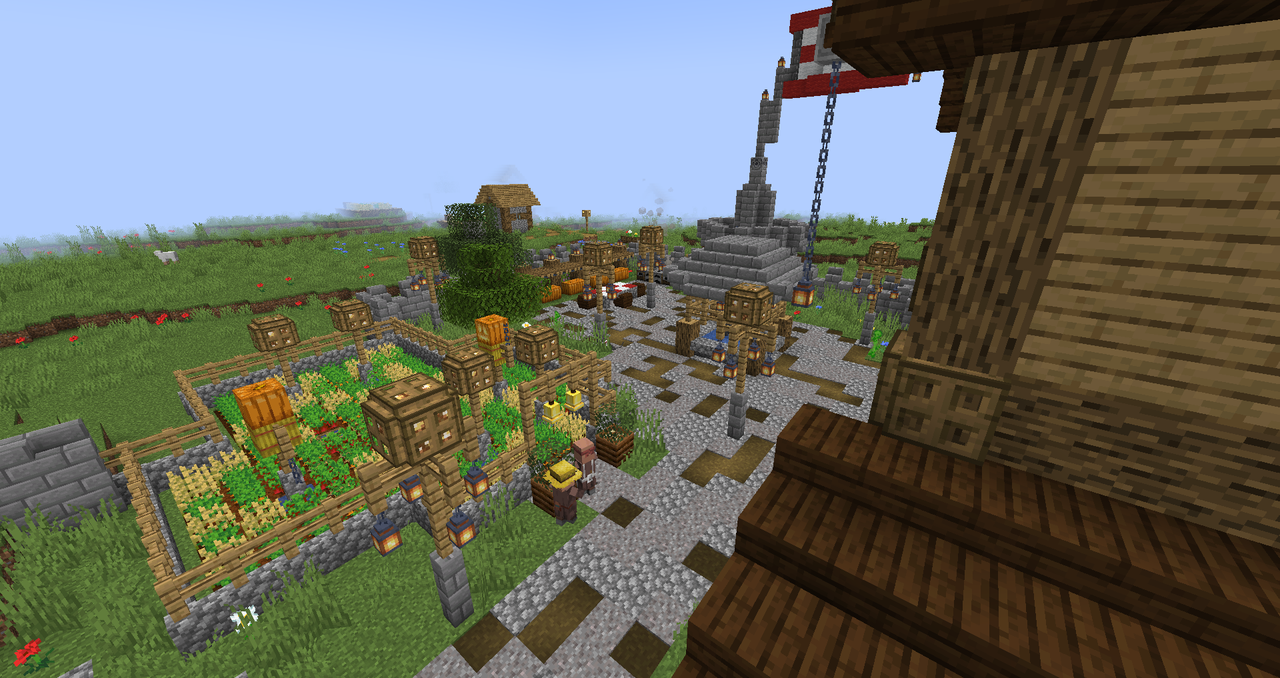 Plains Biome Extensive Starter Base Minecraft Map