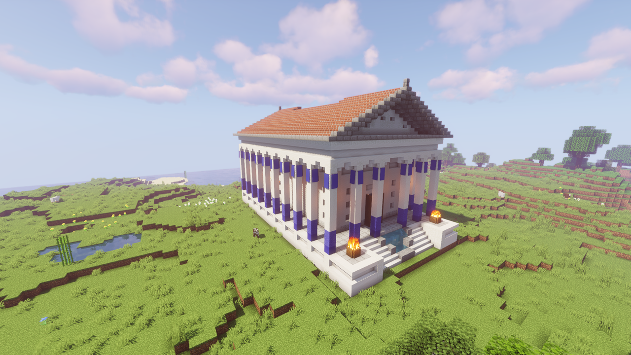Ancient Greek Temple with an enchanting/portal area (survival ideas ...