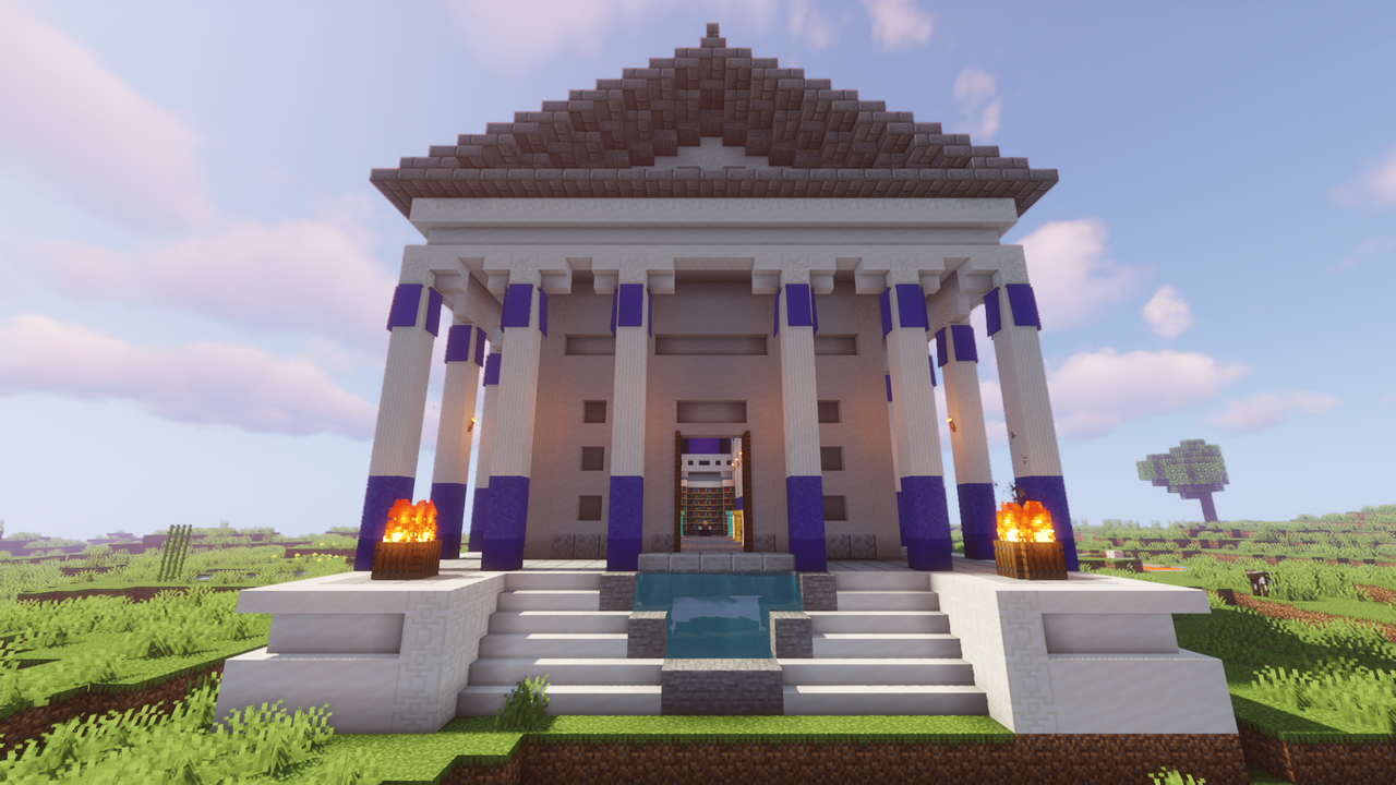 Ancient Greek Temple with an enchanting/portal area (survival ideas ...