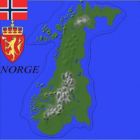 Map of Norway/ Kart over Norge - Creative Mode - Minecraft: Java ...
