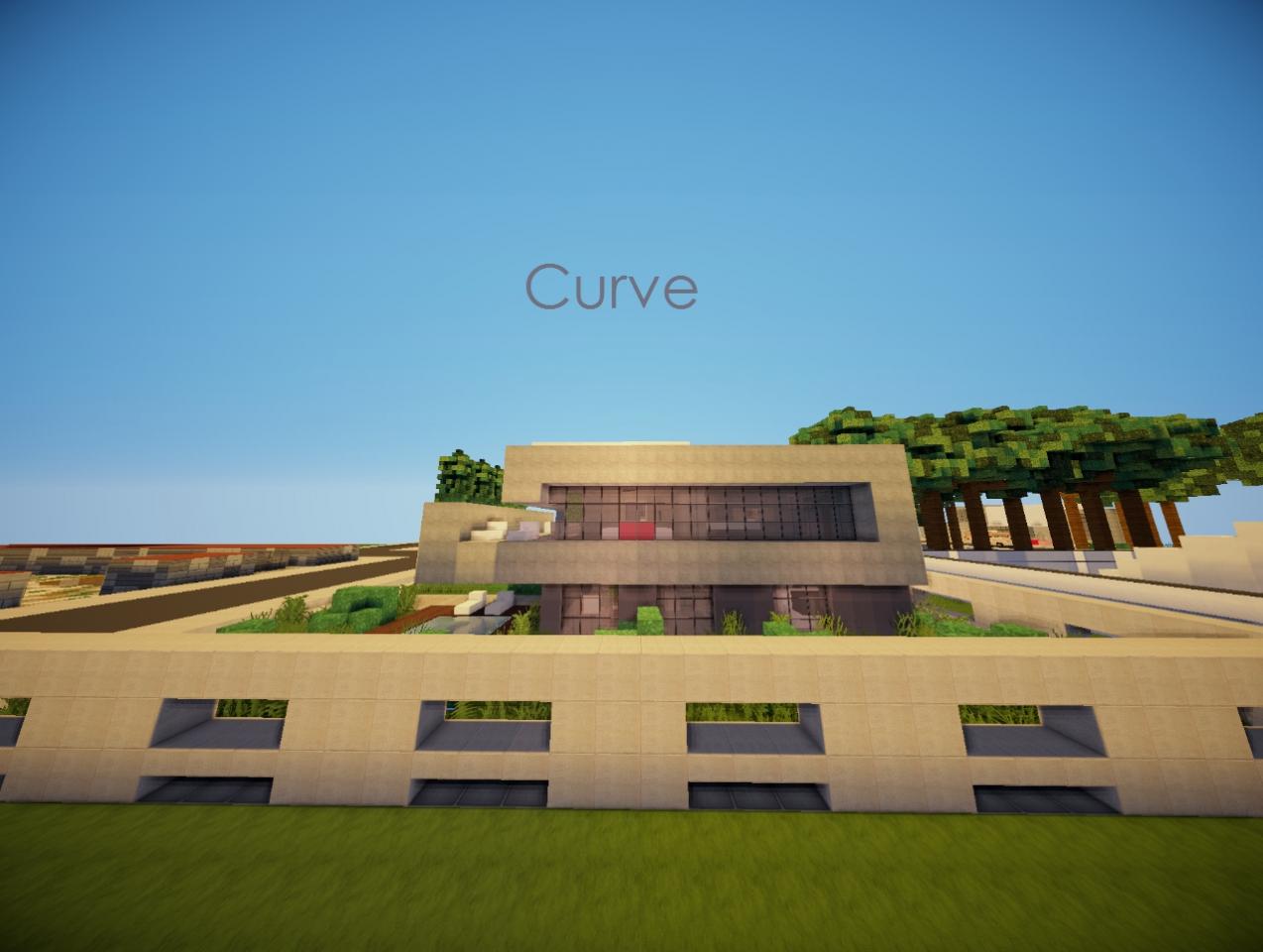 Curve Modern House I TCS I Minecraft Map