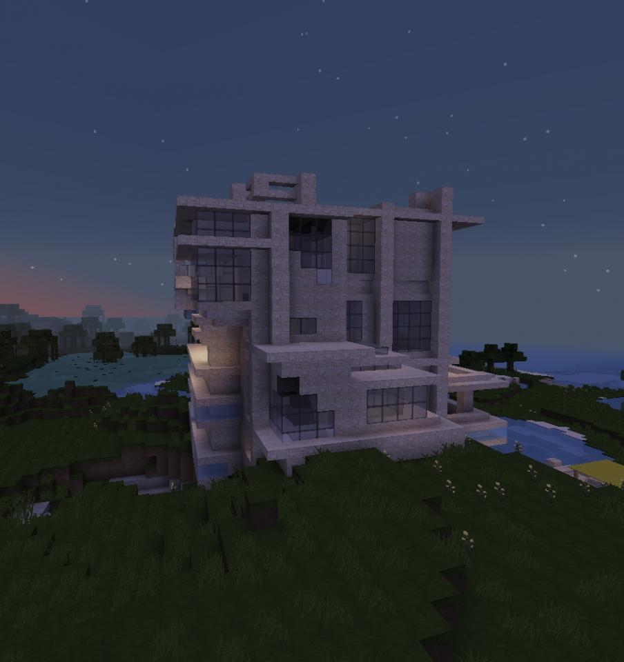 Modern River House Minecraft Map